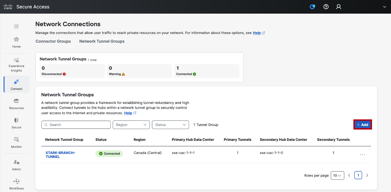 Deploy a Network Tunnel in Cisco Secure Access with Meraki MX