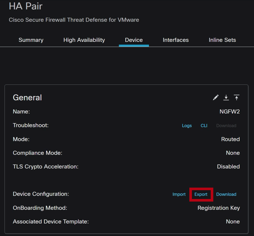 Migrate FTD HA using FMC's Auto-Registration Feature